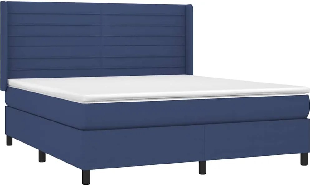 Box spring postel s matrací modrá 180x200 cm textil 3131535