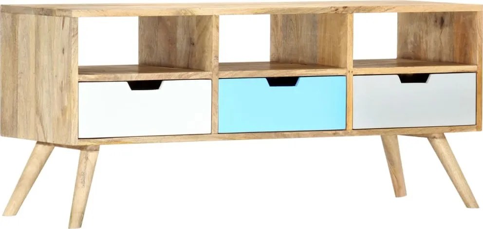 vidaXL TV stolek 110 x 35 x 48 cm masivní mangovníkové dřevo [286484]