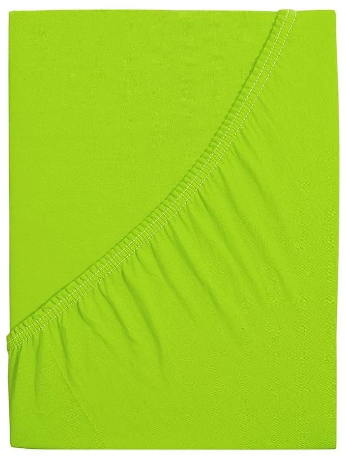 B.E.S. - Petrovice, s.r.o. Prostěradlo Jersey česaná bavlna MAKO - Svítivá zelená 200 x 220
