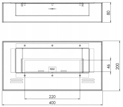 InFire - BIO krb 8x40 cm 3kW černá