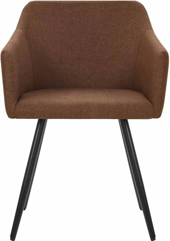 Jídelní židle 2 ks hnědé textil 323096