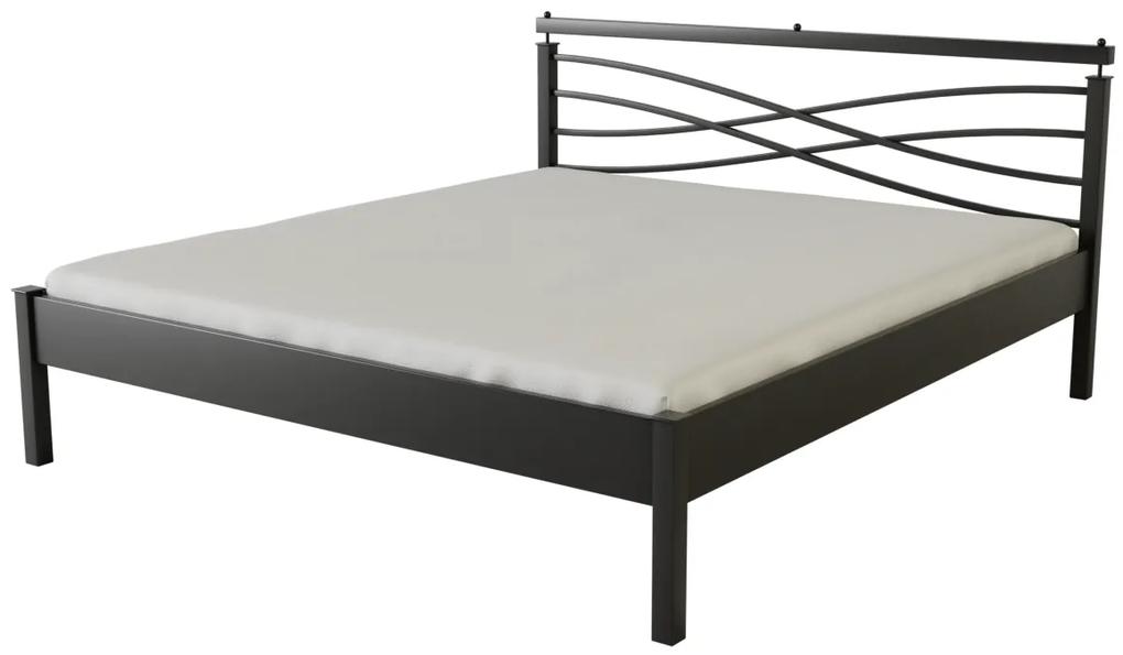 Nábytek ATIKA s.r.o. Kovová postel ANGELETA Povrchová úprava: stříbrná RAL 9006, Rozměr: 200 x 200 cm