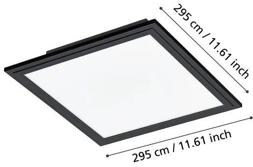 Eglo 900817 - LED Stropní svítidlo SALOBRENA LED/14W/230V 30x30 cm černá