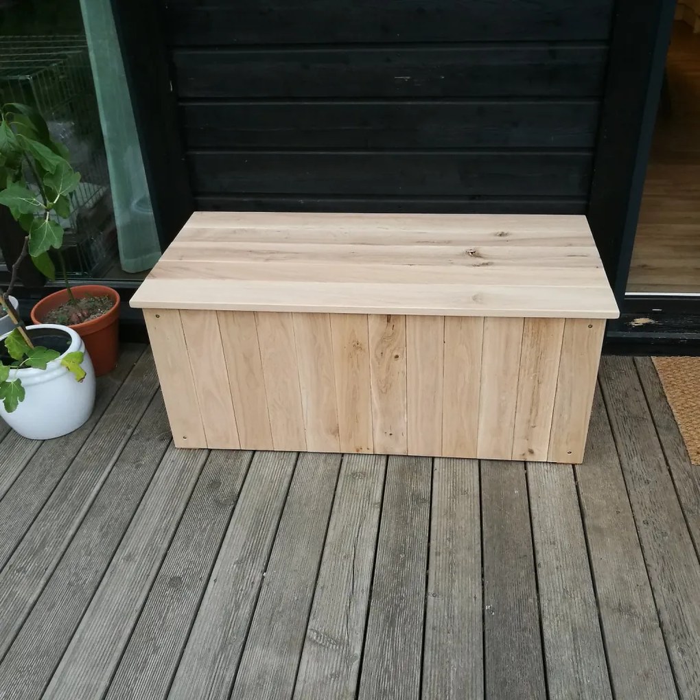 KULHÁNEK Box na polstry v klasickém provedení Délka: 100x50x47 cm, Odstín nátěru: olej - massaranduba