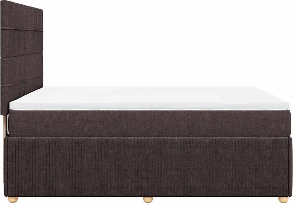 Box spring postel s matrací tmavě hnědá 140x190 cm textil 3292054