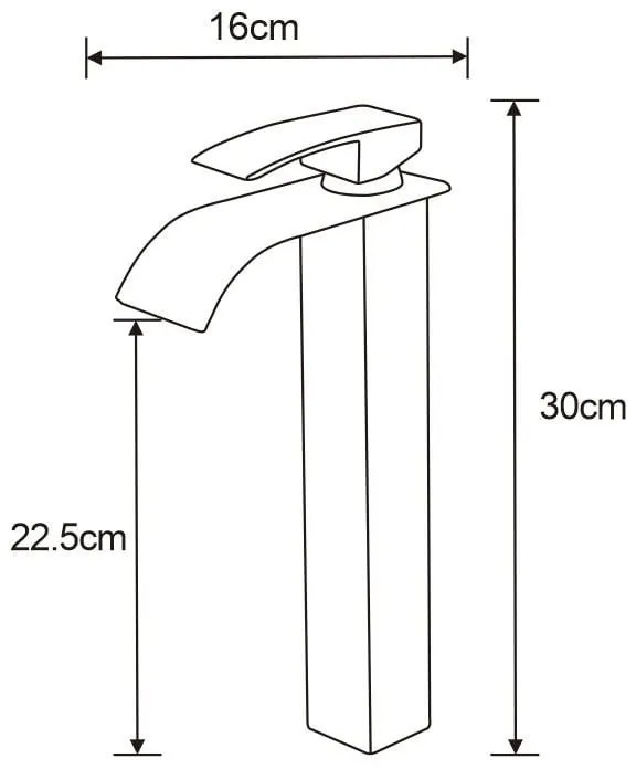 Mexen Aries, vysoká umyvadlová baterie, chromová, 744810-00