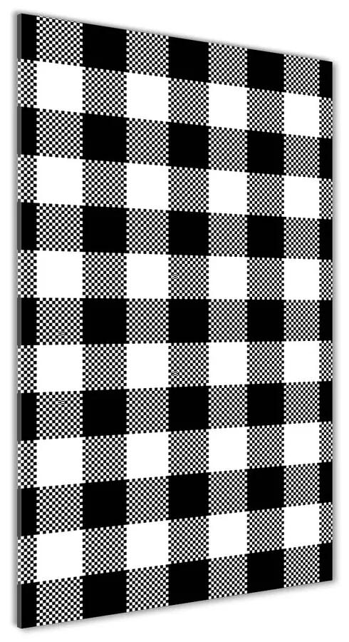 Wallmuralia Foto obraz akrylový Černo-bílá mříž 70x140 cm