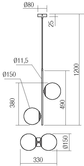 Smarter Závěsné svítidlo NIVA, opálové sklo, v.49cm, 2xE14