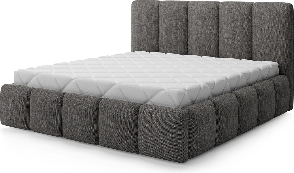 Postel Edvige + Dřevěný rám + Standardní zdvih + kontejner 160x200