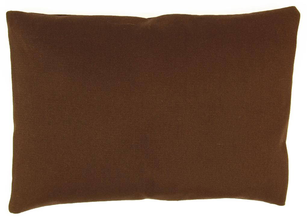 S radostí - vlastní výroba Pohankový polštář hnědý Velikost: 35 x 40 cm