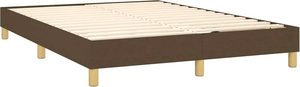 Box spring postel s matrací tmavě hnědá 140x190 cm textil 3130268