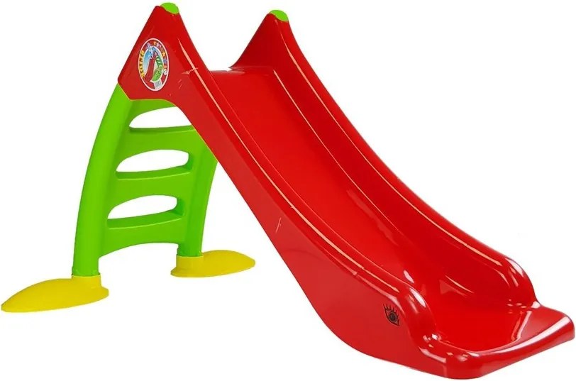 Dorex Zahradní skluzavka pro děti s 3stupňovým žebříkem, červená, 130 cm, 424