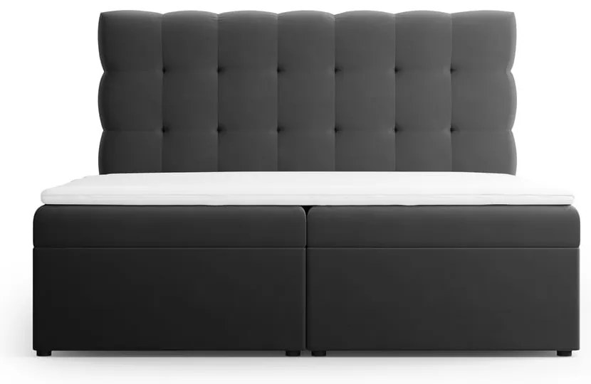 Antracitová boxspring postel s úložným prostorem 180x200 cm Bali – Cosmopolitan Design