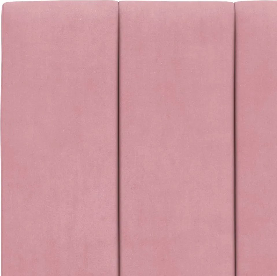 Postel s matrací Hanko růžová 90 x 200 cm samet 3208579