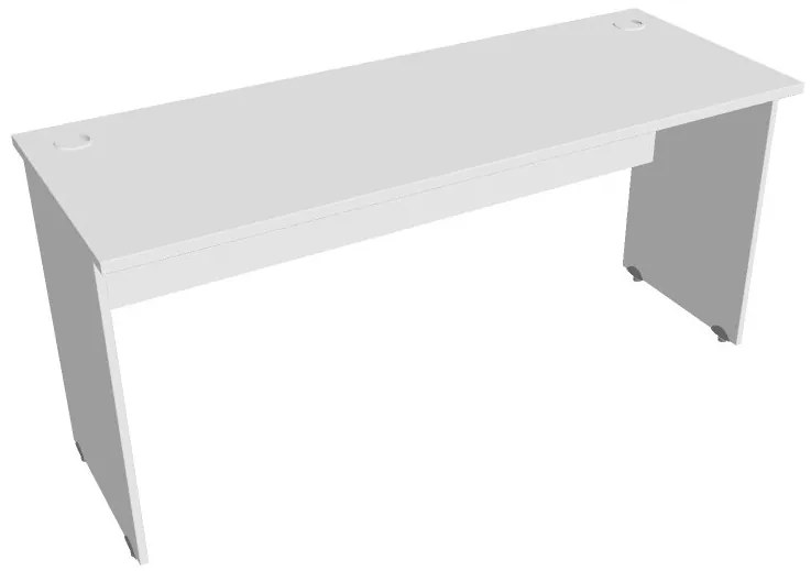 Stůl pracovní rovný 160 cm - Hobis Gate GE 1600 Dekor stolové desky: bílá, Dekor lamino podnože: bílá