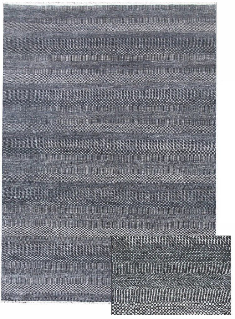 Diamond Carpets koberce Ručně vázaný kusový koberec Diamond DC-MCN Dark blue/silver Rozměry koberců: 180x275