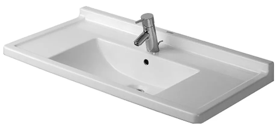 Duravit Starck 3 - Nábytkové umyvadlo 85x48,50 cm s 1 otvorem pro armaturu, bílé 0304800000