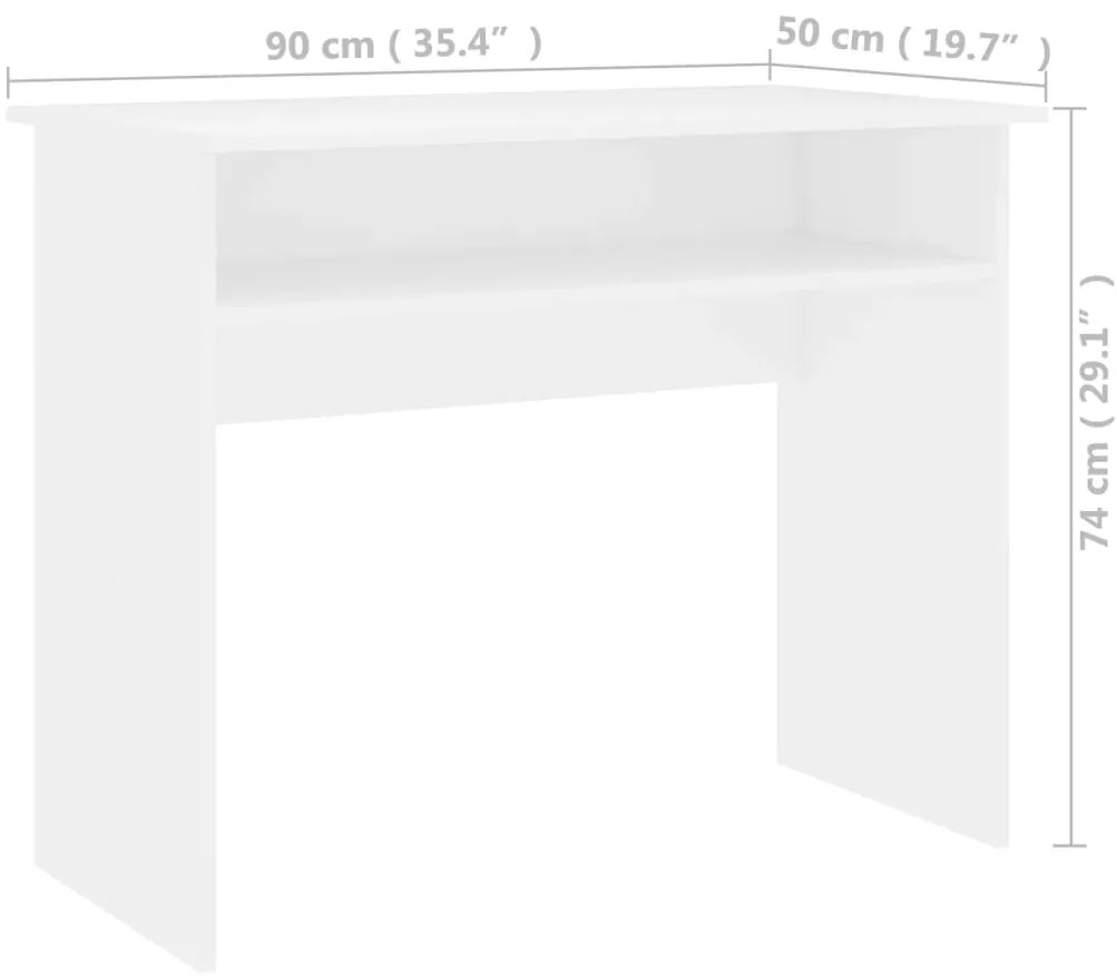 vidaXL Marketos Psací stůl bílý 90 x 50 x 74 cm kompozitní dřevo