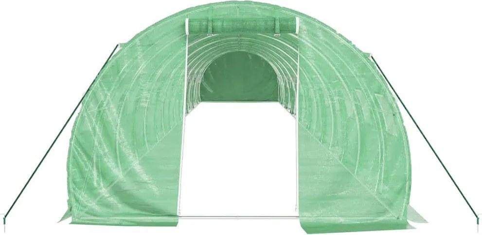 Skleník s ocelovým rámem zelený 48 m² 16 x 3 x 2 m 3188045