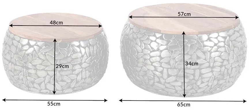 Konferenční stolek 2 ks MEROPE Dekorhome