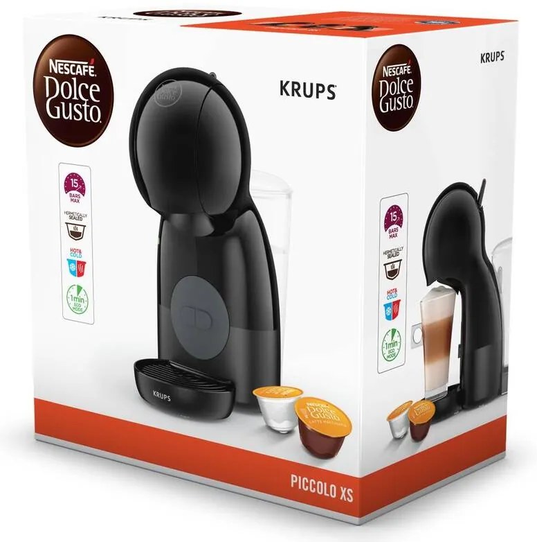 Kávovar na kapsle Krups Nescafé Dolce Gusto Piccollo XS KP1A3B10 černý