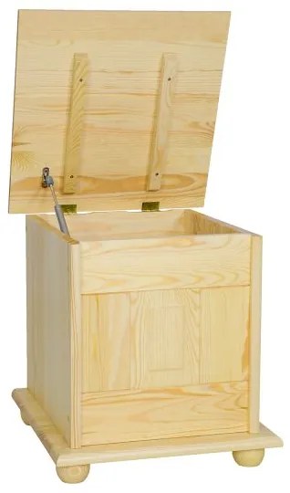 Dřevěná truhla KS101, 45x48x45, borovice (Barva dřeva: Dub)