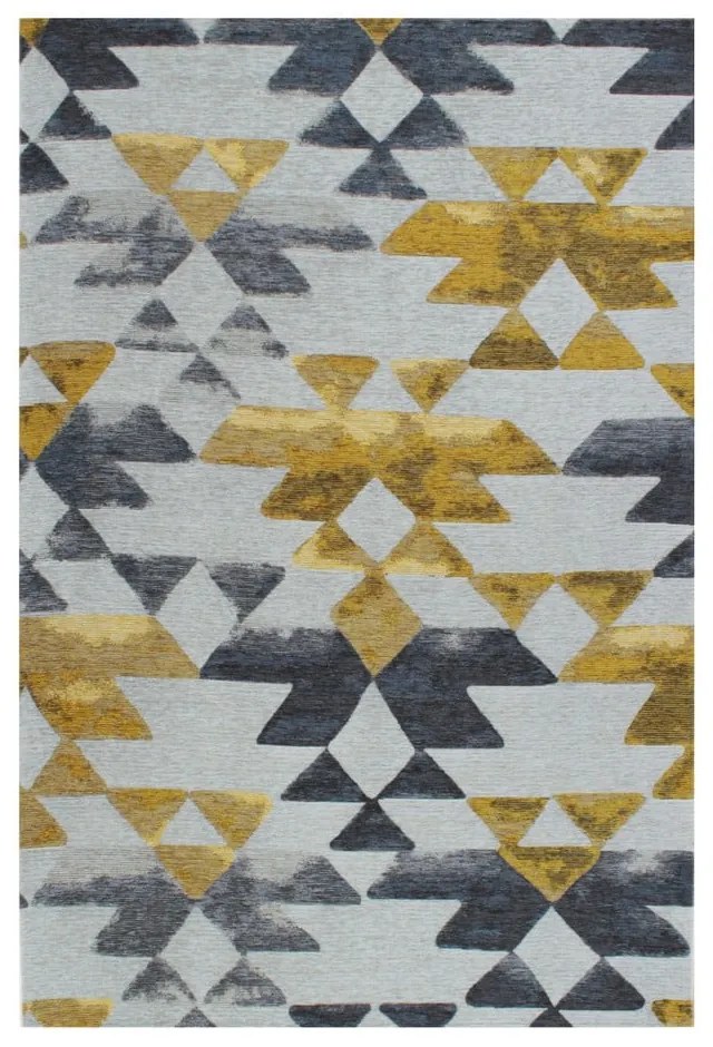 Koberec Eko Rugs Susler Grey/Yellow, 135 x 200 cm