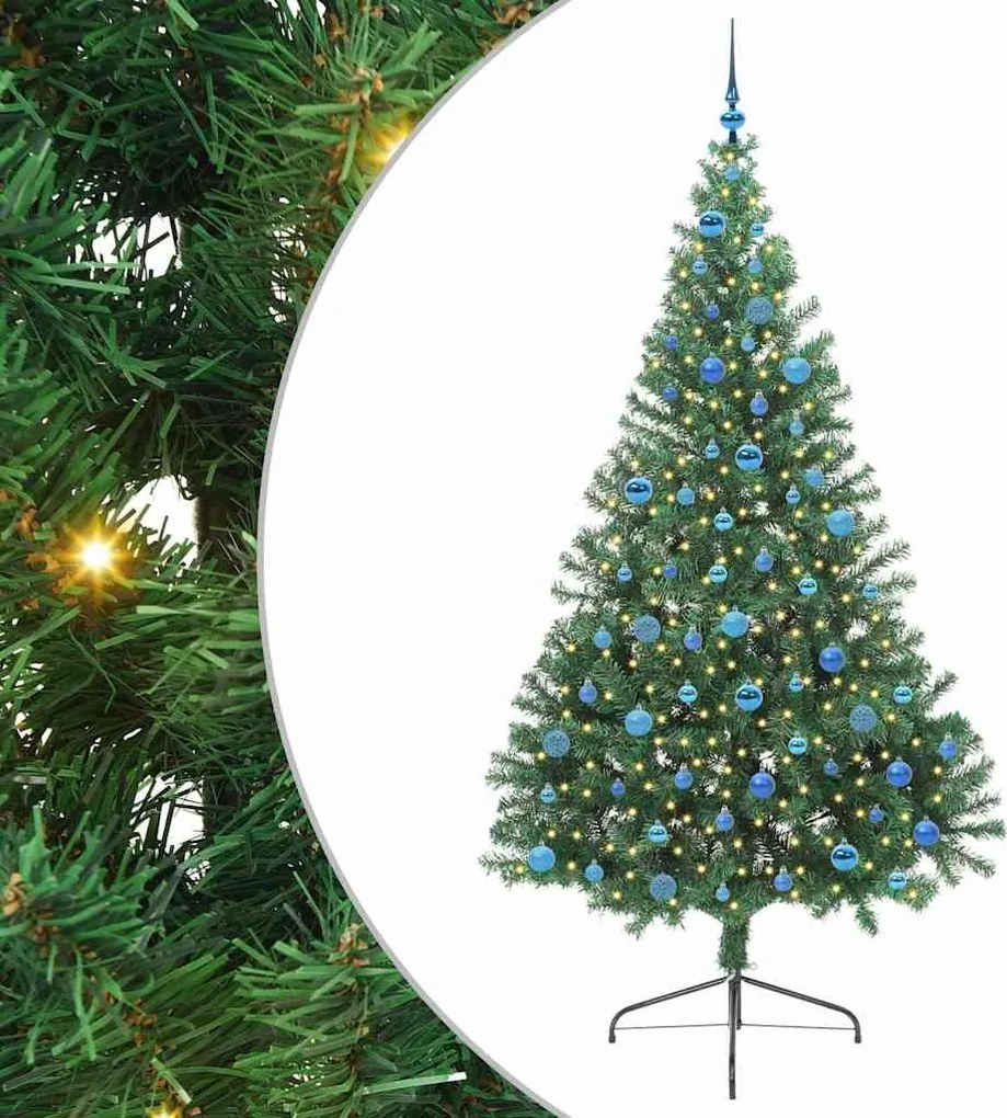 Umělý osvětlený vánoční stromeček Zelená 240 cm PVC 3397044