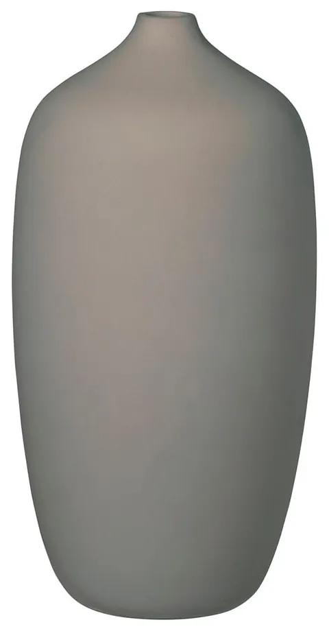 Šedá váza Blomus Ceola, výška 25 cm