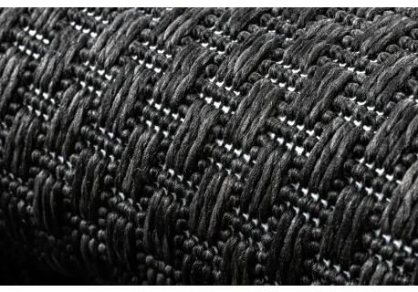 Dywany Luszczow Kusový koberec, běhoun TIMO 6272 SISAL venkovní černý Rozměr koberce: 60 x 250 cm