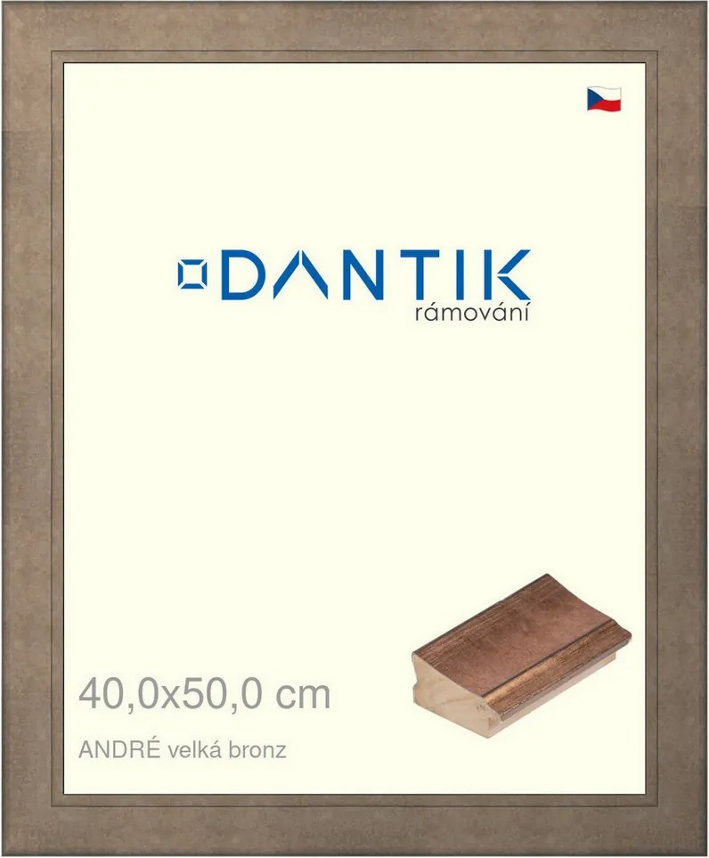 DANTIK rámeček 40x50 | ANDRÉ velká bronz (Plexi Čiré)