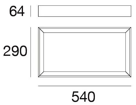Linea Light Tara dimmable, bílé stropní svítidlo, 44W LED 2700K stmívatelné phase-cut, 54x29cm