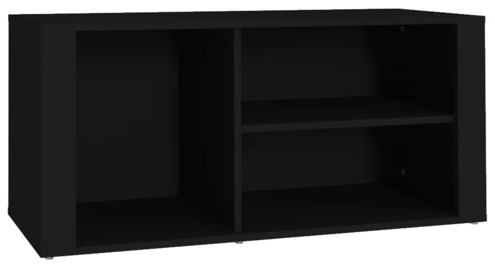vidaXL Botník černý 100x35x45 cm kompozitní dřevo