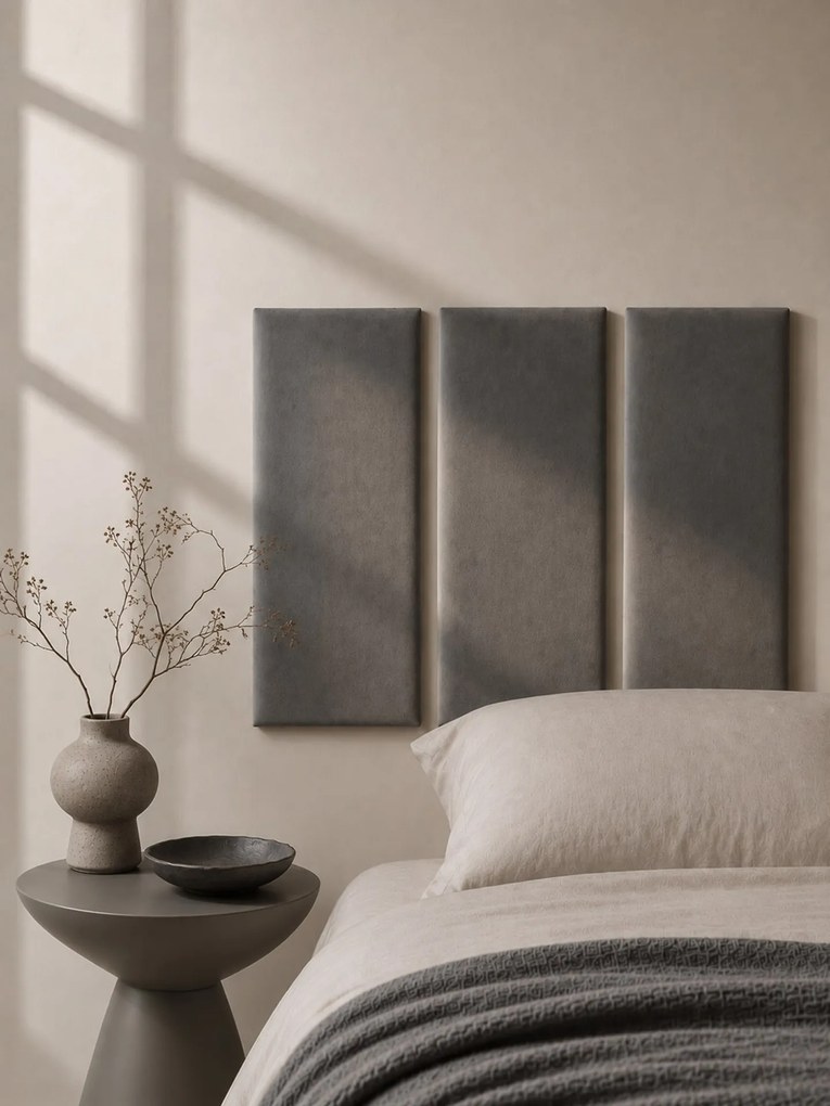 Sinsay - Obdélníkové čalouněné panely 3 pack - šedá