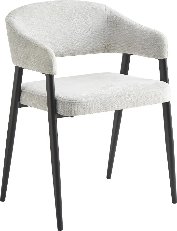 Designové jídelní křeslo, světle šedá/černá, NIZAR TYP 2