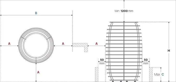 HUUM saunová kamna elektrická HIVE Mini, Steel 10,5kW
