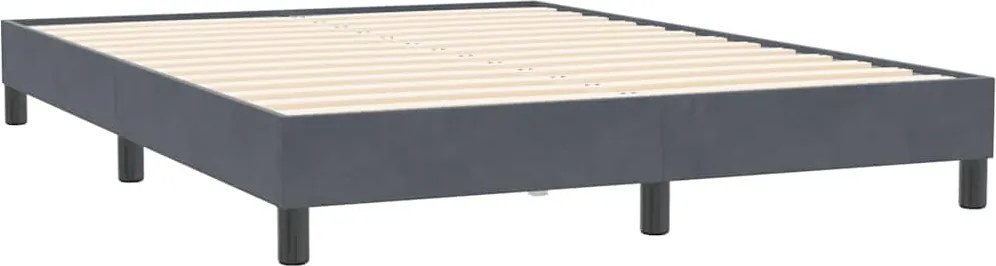 Box spring postel s matrací tmavě šedá 160x210 cm samet 3317950