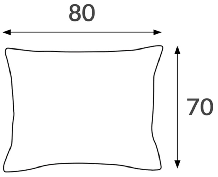 SATÉNOVÝ POVLAK NA POLŠTÁŘ 603 70X80 CM BÍLÁ