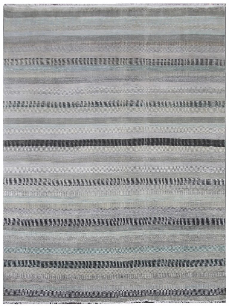 Diamond Carpets India, Ručně vázaný kusový koberec Diamond DC-MCK Aqua mix, 365x457, šedá, chodba / předsíň