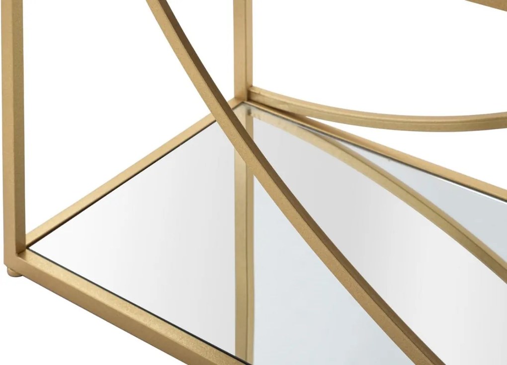 Designová knihovna Fanchon 90 cm zlatá