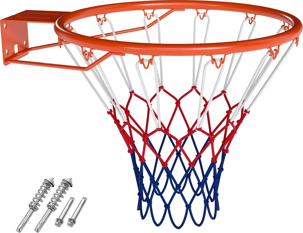 Costway Ø45 cm Standardní basketbalový koš se sítí Mini basketbalový koš