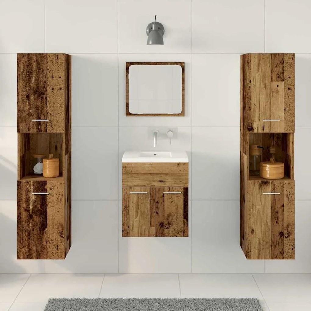 Sada koupelnového nábytku 4 ks Staré dřevo 41 x 38,5 x 46 cm 3332492