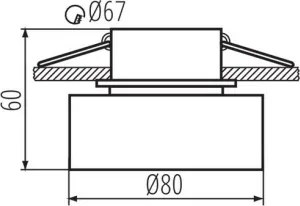 Kanlux Podhledové svítidlo bez patice Kanux GOVIK DSO-B/G 29232