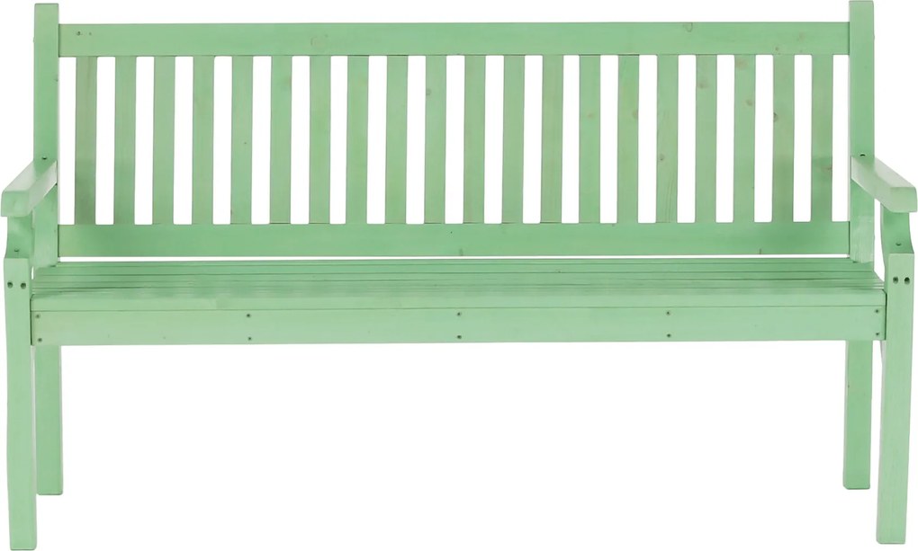 Kondela Dřevěná zahradní lavička, neo mint, 150 cm, KOLNA