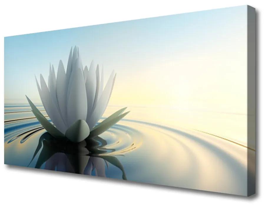 Obraz na plátně Vodní Lilie Rybník Příroda 100x50cm