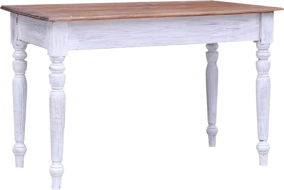 Psací stůl se zásuvkami bílý 117 x 57 x 75 cm recyklované dřevo 283908
