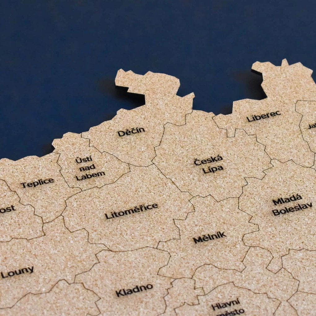 DUBLEZ | Korková mapa okresů Česka | Obraz
