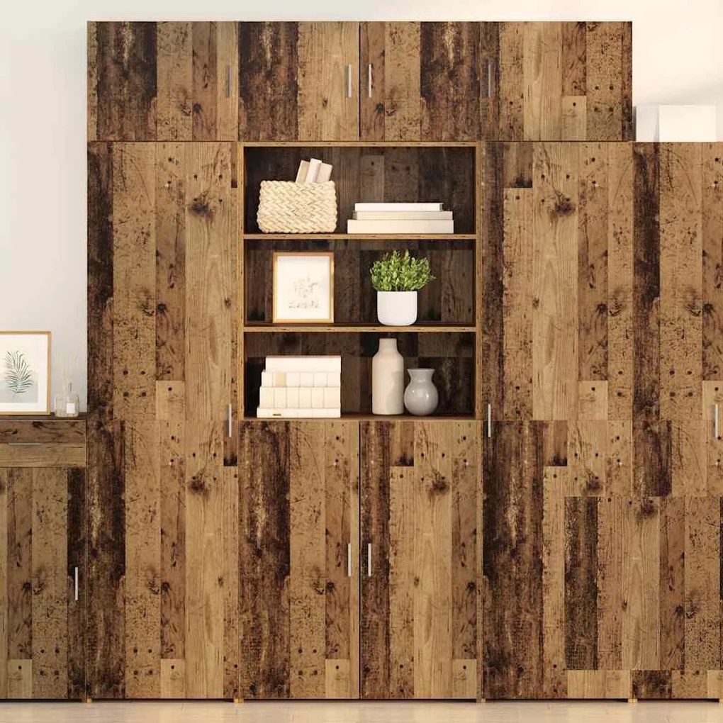 Úložná skříňka Staré dřevo 80 x 42,5 x 225 cm Kompozitní dřevo 3402818