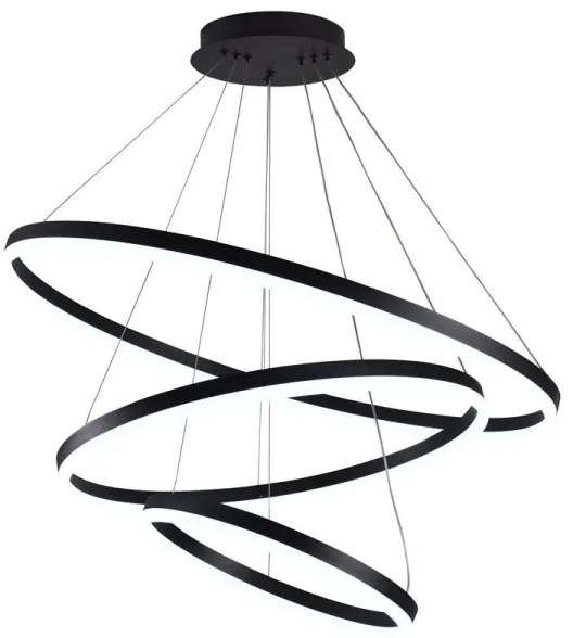 Brilagi -LED Stmívatelný lustr na lanku CIRCLE LED/125W/230V 3000-6500K černá+DO