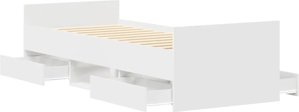 Rám postele s hlavovým a nožním čelem bílý 90 x 190 cm 3203810